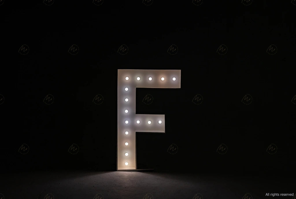 Large Marquee Letter F – Mangalasootra