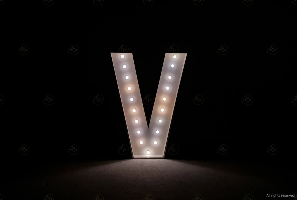 Large Marquee letter V – Mangalasootra